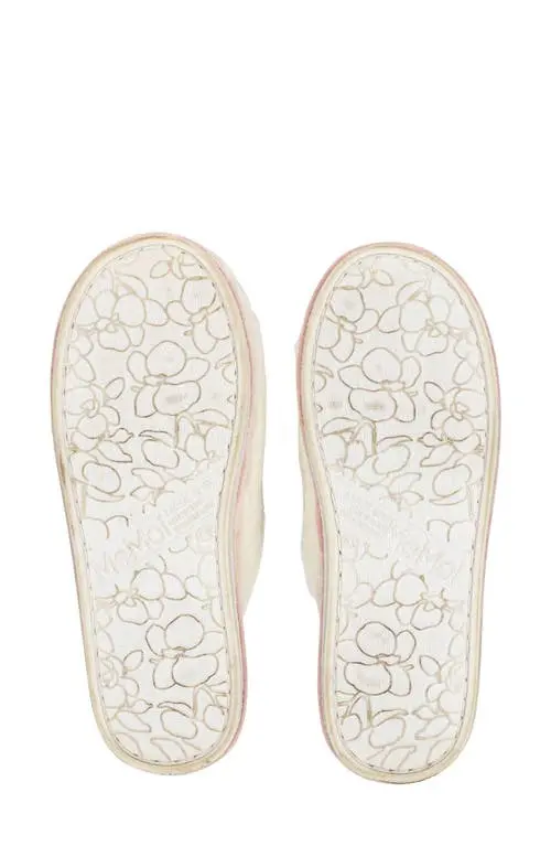MEMOI 3d Heart Plush Faux-fur Slippers