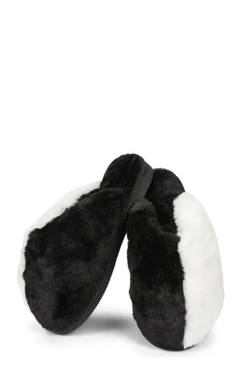 MEMOI Colorblock Slipper - Black-white