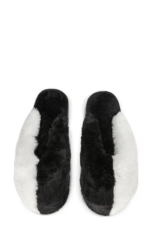 MEMOI Colorblock Slipper - Black-white