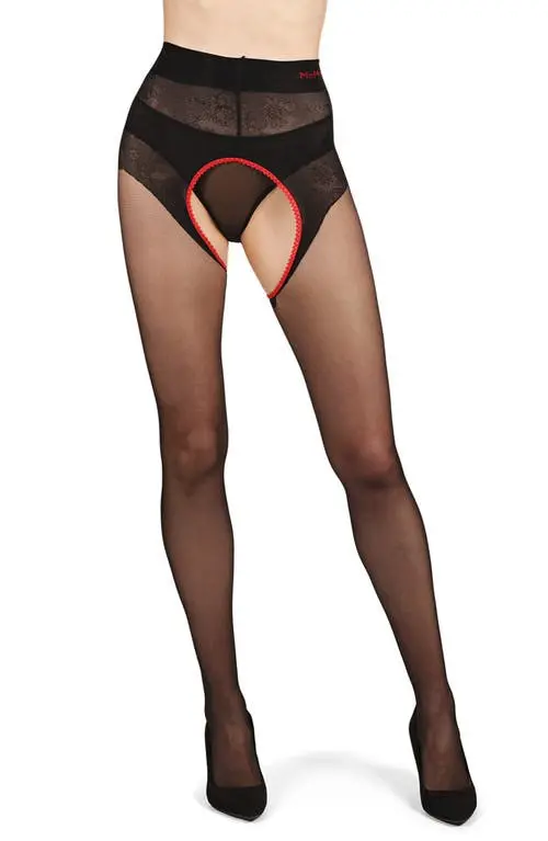 MEMOI Lace Crotchless Tights