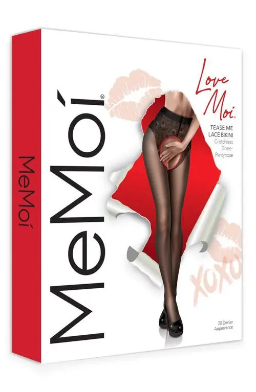 MEMOI Lace Crotchless Tights