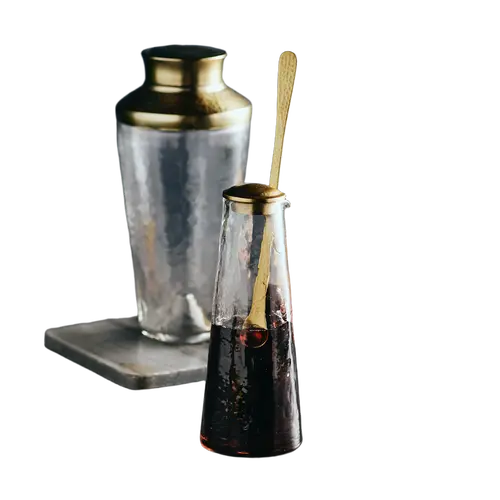 THE COLLECTIVE HOME Pebbled Large Carafe With Spoon Set - Clear