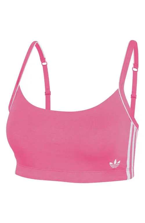 ADIDAS ORIGINALS Scoop Cotton Blend Jersey Bralette - Lucid Pink