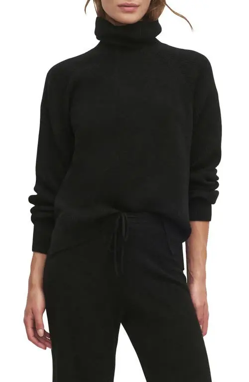 FAVORITE DAUGHTER Cashmere Turtleneck Sweater - Black