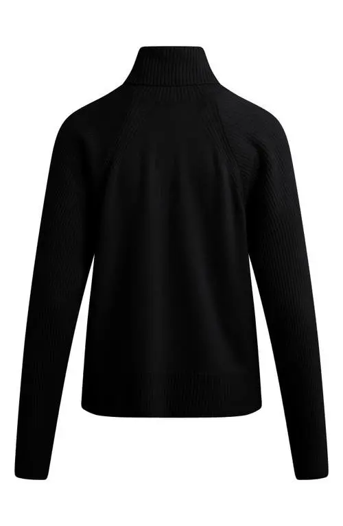 FAVORITE DAUGHTER Cashmere Turtleneck Sweater - Black