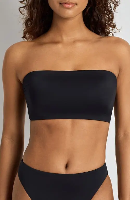 Ralph Lauren Longline Bandeau Bikini Top - Black