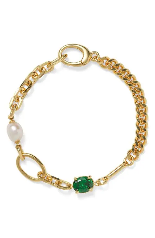 Lady Grey Aria Bracelet - Gold/green