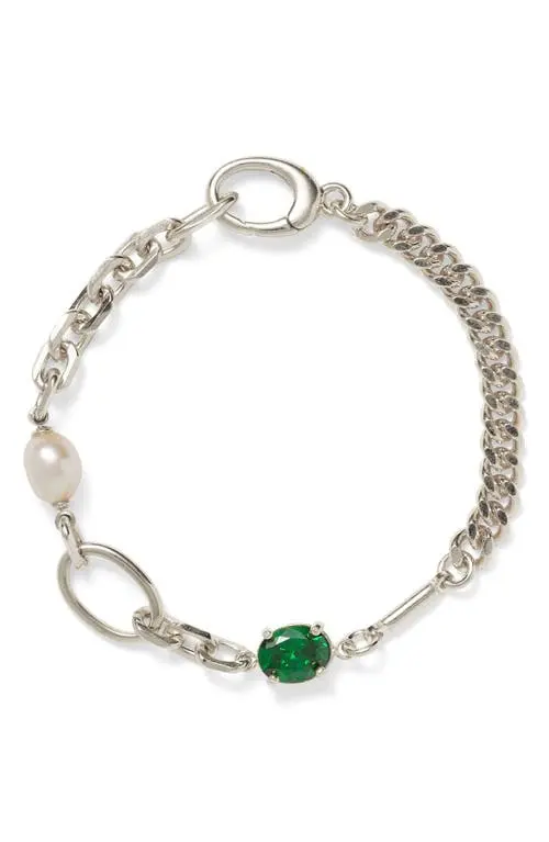 Lady Grey Aria Bracelet - Silver/green