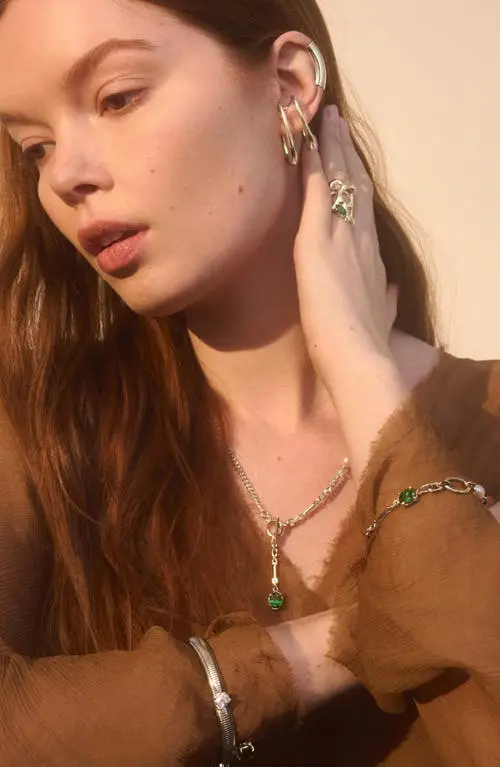 Lady Grey Aria Bracelet - Silver/green