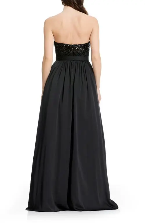 Dress The Population Sequin Detail Strapless Gown