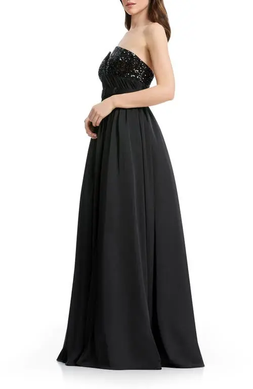 Dress The Population Sequin Detail Strapless Gown
