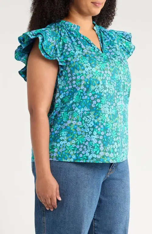 SUGARLIPS Floral Ruffle Top