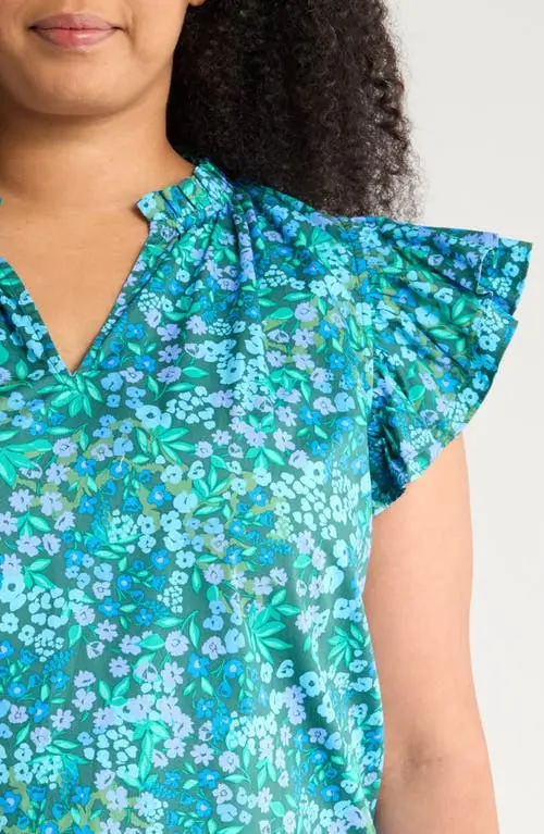 SUGARLIPS Floral Ruffle Top