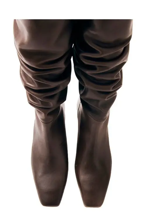 ALOHAS Kalila Slouch Knee High Boots - Brown