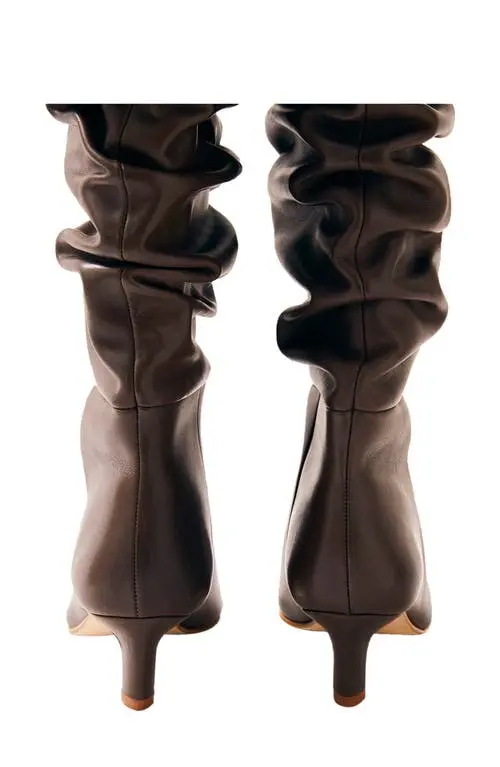 ALOHAS Kalila Slouch Knee High Boots - Brown