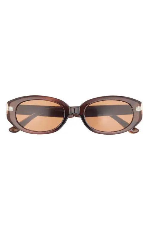 AIRE Affinity 52mm Oval Sunglasses - Chocolate/brown Mono