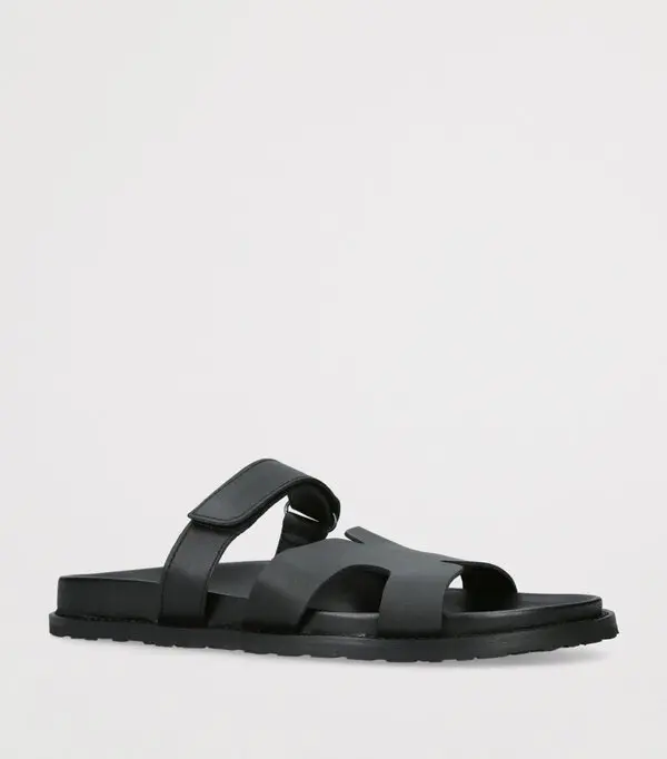 Steve Madden Suede Manu Slides - Black