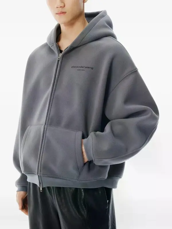Alexander Wang Zip-Up Hoodie - Grey | Editorialist