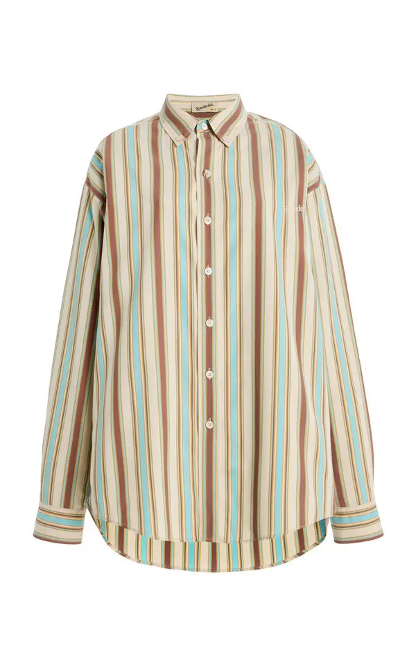 SANDERLAK Oversized Viscose Poplin Shirt