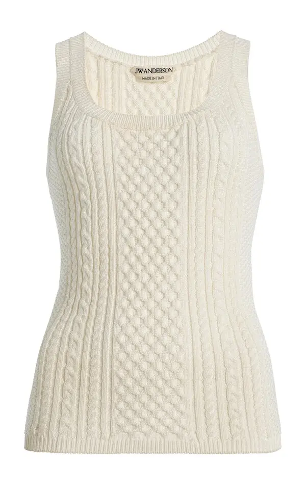 JW Anderson Cable-knit Tank Top - Ivory