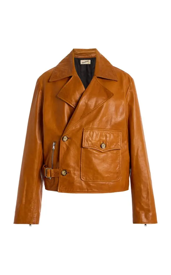 SANDERLAK Leather Moto Jacket
