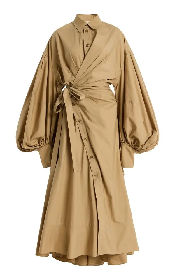 Zimmermann Cotton Poplin Midi Dress - Neutral
