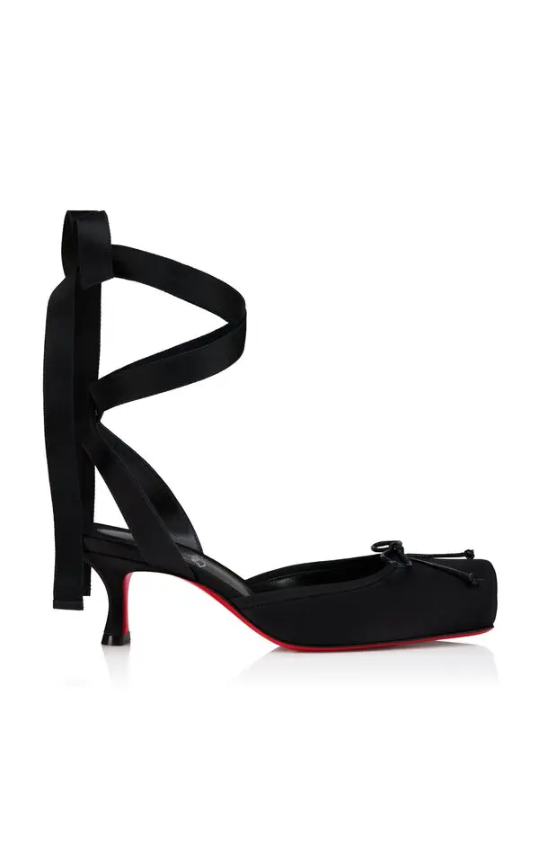 CHRISTIAN LOUBOUTIN Cassia 55mm Crepe Satin Pumps - Black