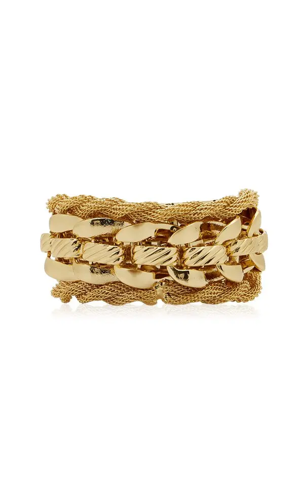 LELET NY Kendra Mesh Pony Cuff - Gold