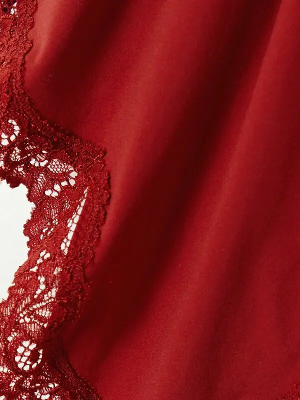 SKIMS Fits Everybody Lace Cami Bodysuit - Red