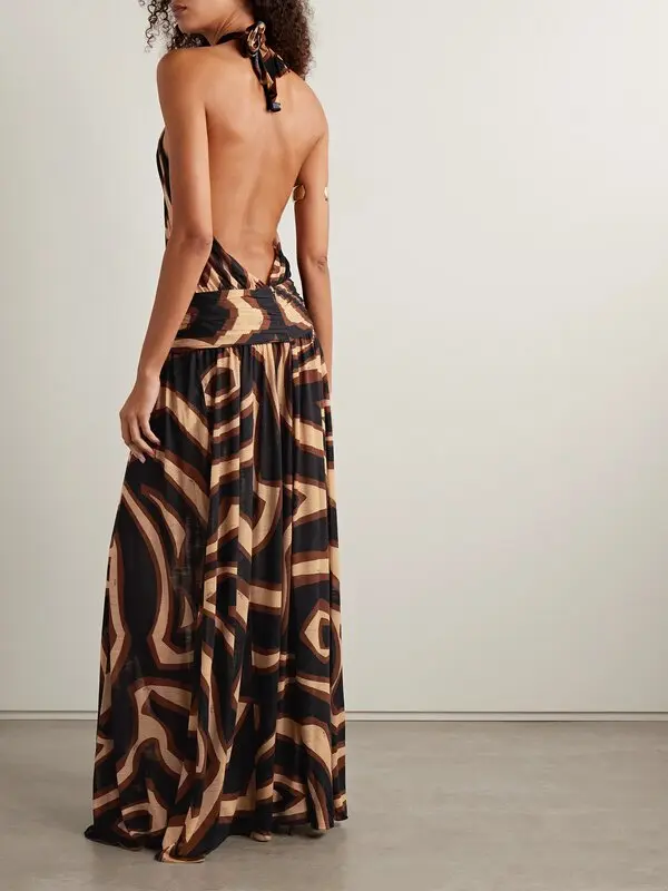 pucci backless dress Pucci - Iride Print Short Jersey Dress - Size: 46 - Lavander main image 0