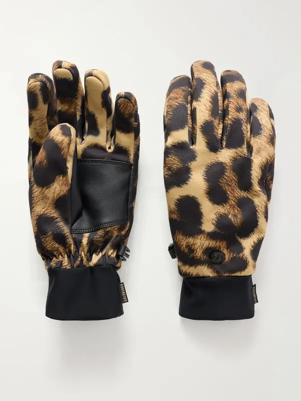 Goldbergh Softy Jaguar-print Ski Gloves - Leopard Print