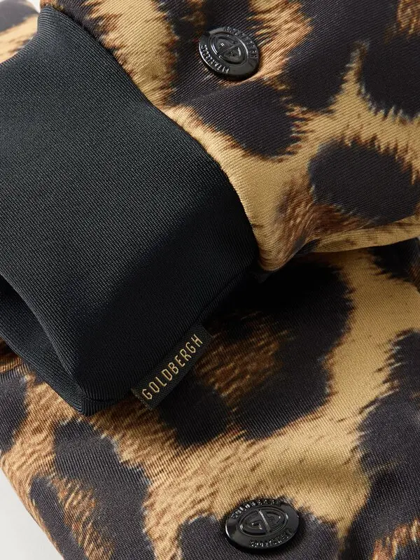 Goldbergh Softy Jaguar-print Ski Gloves
