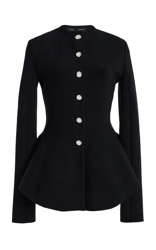 Proenza Schouler Dasha Compact-knit Jacket - Black