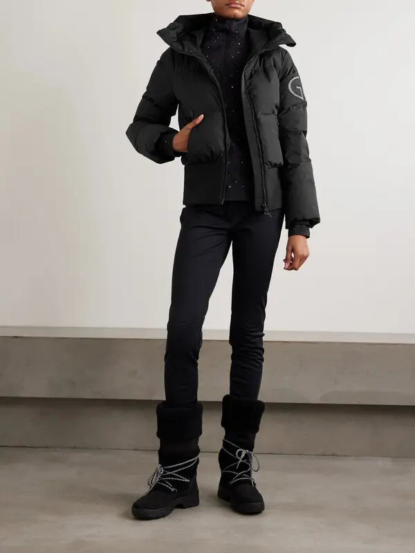 Goldbergh Village Hooded Quilted Down Ski Jacket - Black