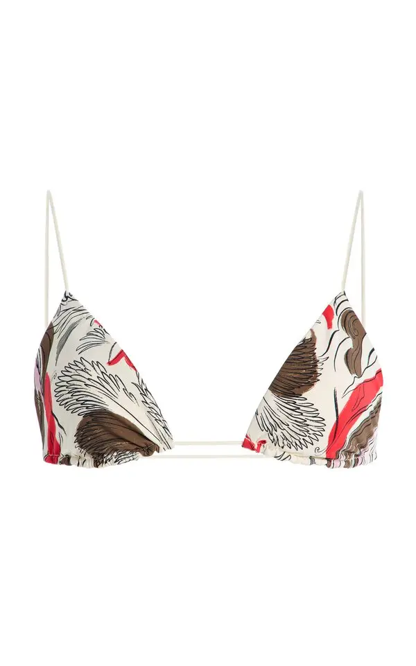 ZIAH The Fine Strap Triangle Bikini Top - Multi
