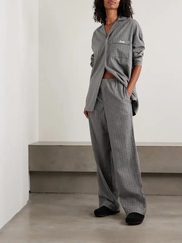 SKIMS Flannel Sleep Set - Gray