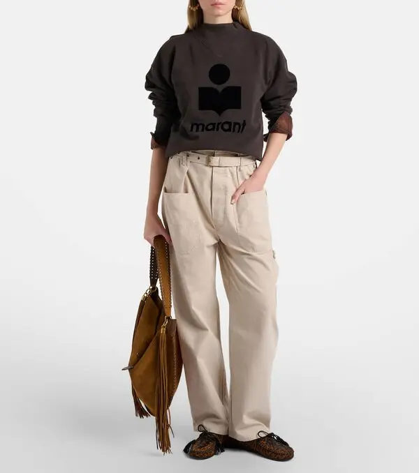 MARANT ETOILE Moby Logo Cotton-blend Sweatshirt