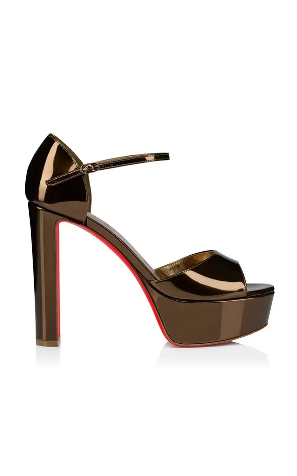 CHRISTIAN LOUBOUTIN Sandaloo 130mm Platform Sandals - Gold