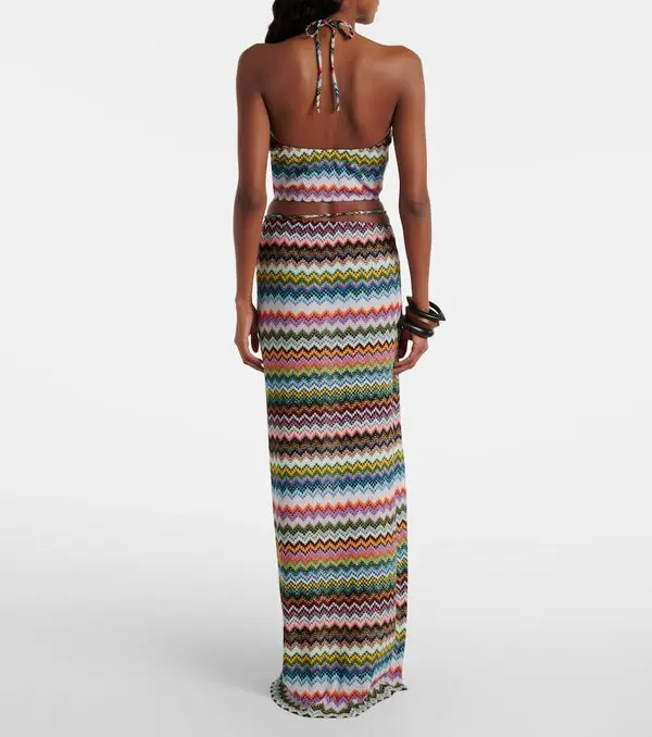 Missoni Zigzag Lamé Wrap Skirt