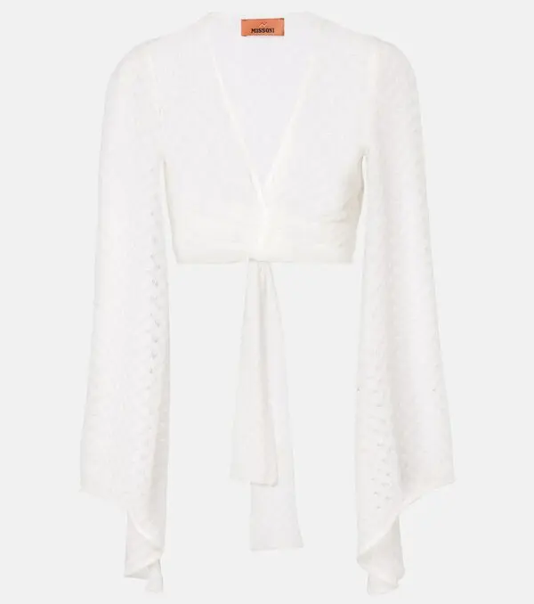 Missoni Lame Crop Top - White