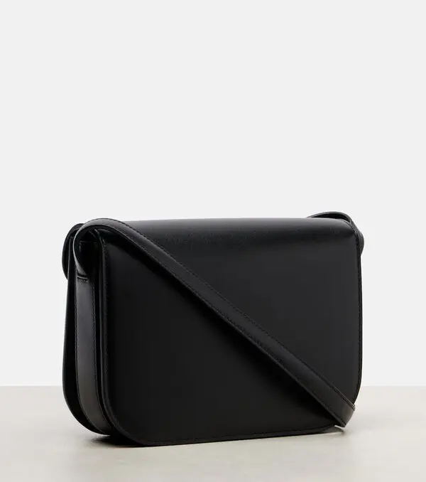 Calvin Klein Tilla Small Leather Shoulder Bag - Black