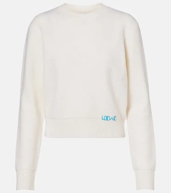 Loewe Logo Embroidered Wool Sweater