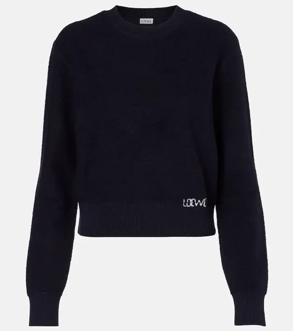 Loewe Logo Embroidered Wool Sweater