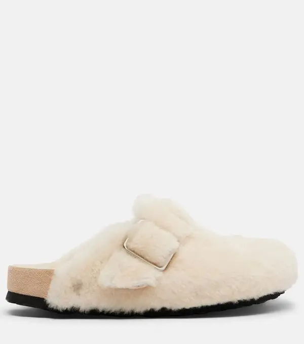 BIRKENSTOCK Boston Shearling Clogs - White