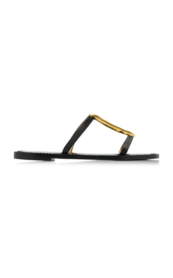 AMANU The Sahara Leather Sandals - Black
