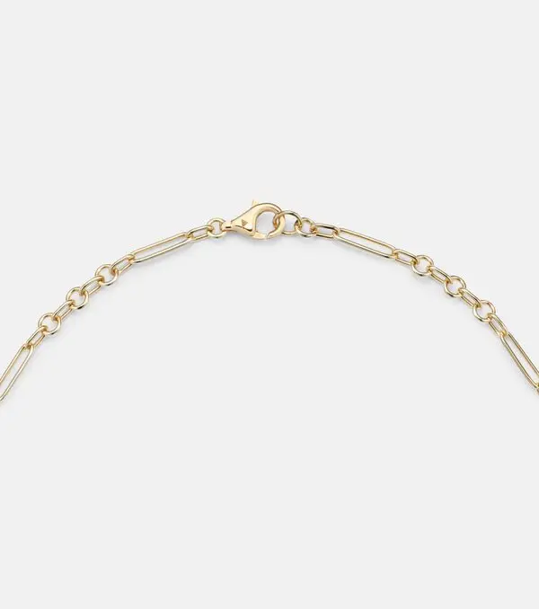 FOUNDRAE 18kt Yellow Necklace With Emerald And Diamonds