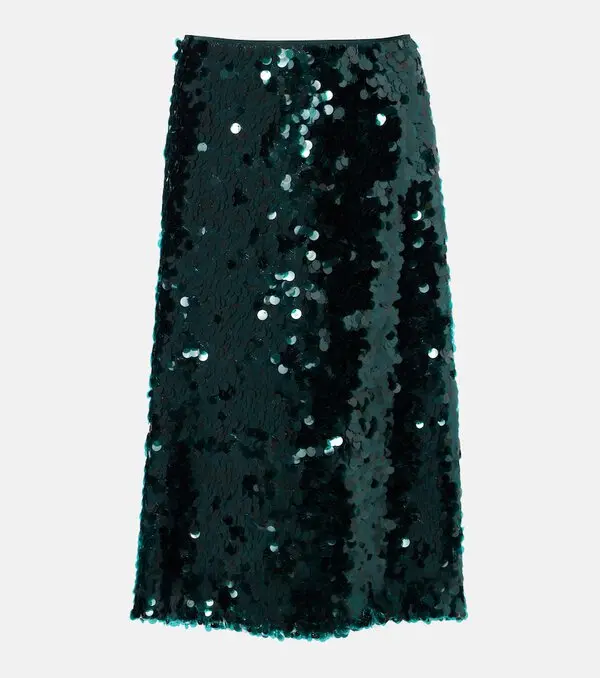 Vince Lucite Sequined Midi Skirt