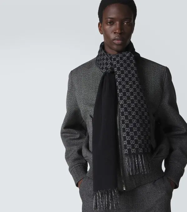 Gucci Gg Wool And Cashmere Scarf