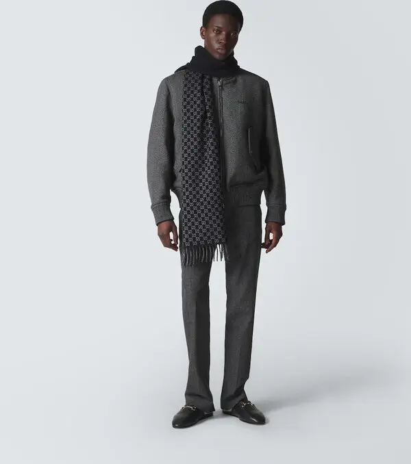 Gucci Gg Wool And Cashmere Scarf