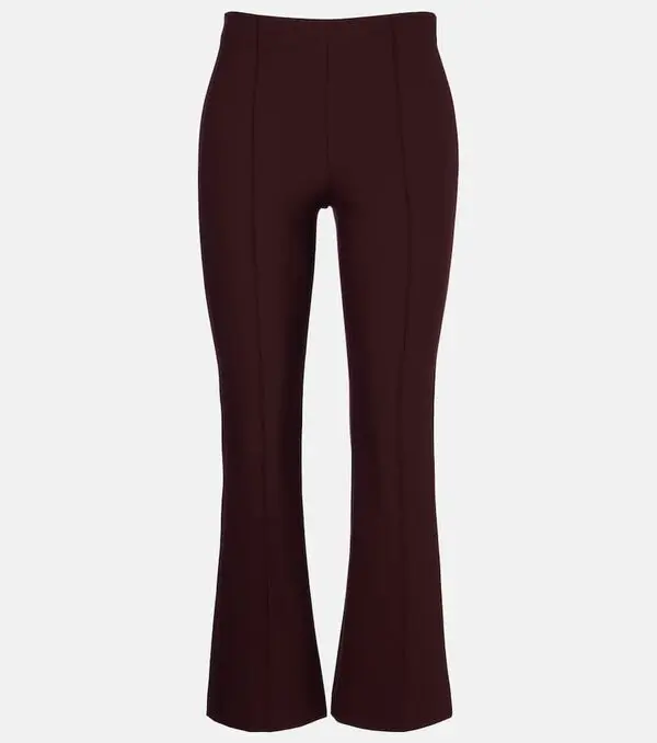 Vince Cropped Flared Pants - Burgundy